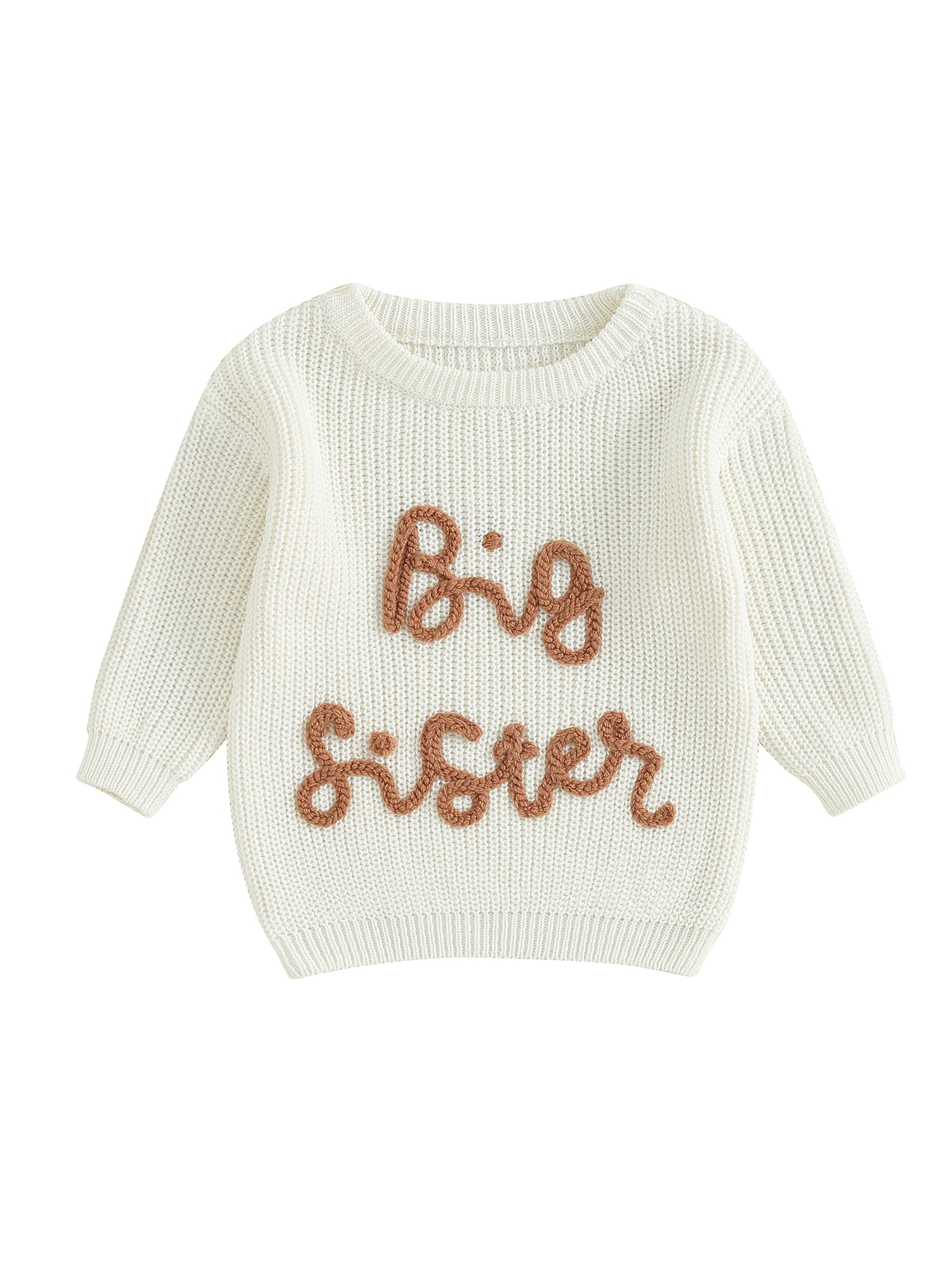 Big Sister Little Sister Matching Outfits Toddler Baby Girl Chunky Knit ...