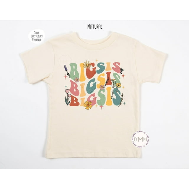 Big Sister Retro Toddler T-Shirt, Big Sister Onesie, Big Sister Toddler, Retro Big Sister Tee ...