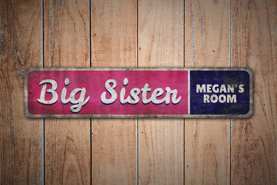 Big Sister Room Sign Vintage Style Sign Big Sister Sign Big Sister ...