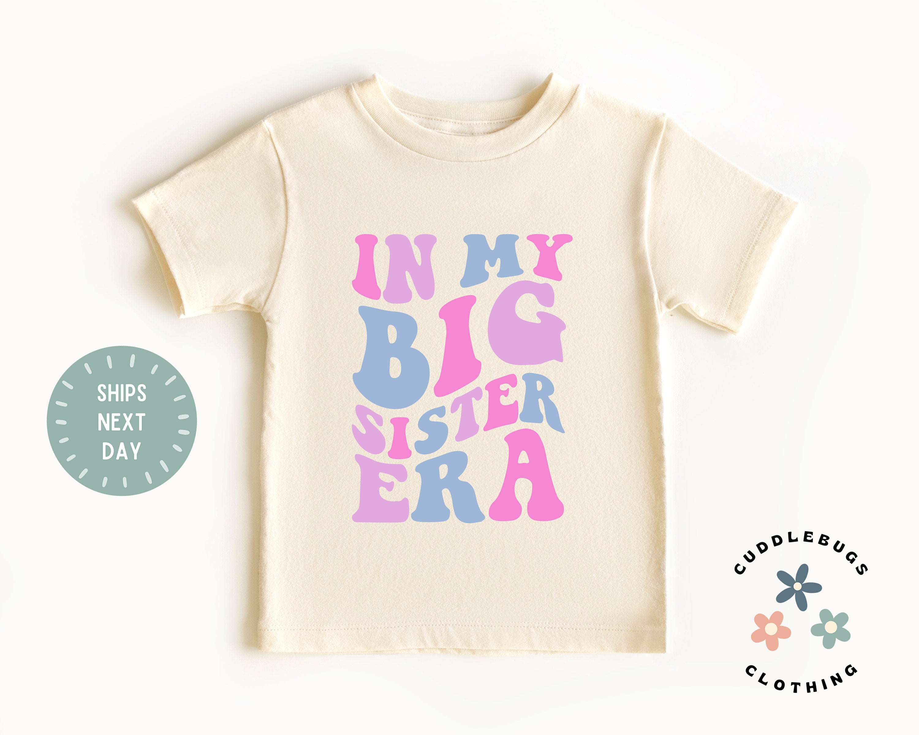 Big Sister Shirt, In My Big Sister Era Sibling Tee, Pregnancy Reveal, Big Sis Top, Sister Gift ...