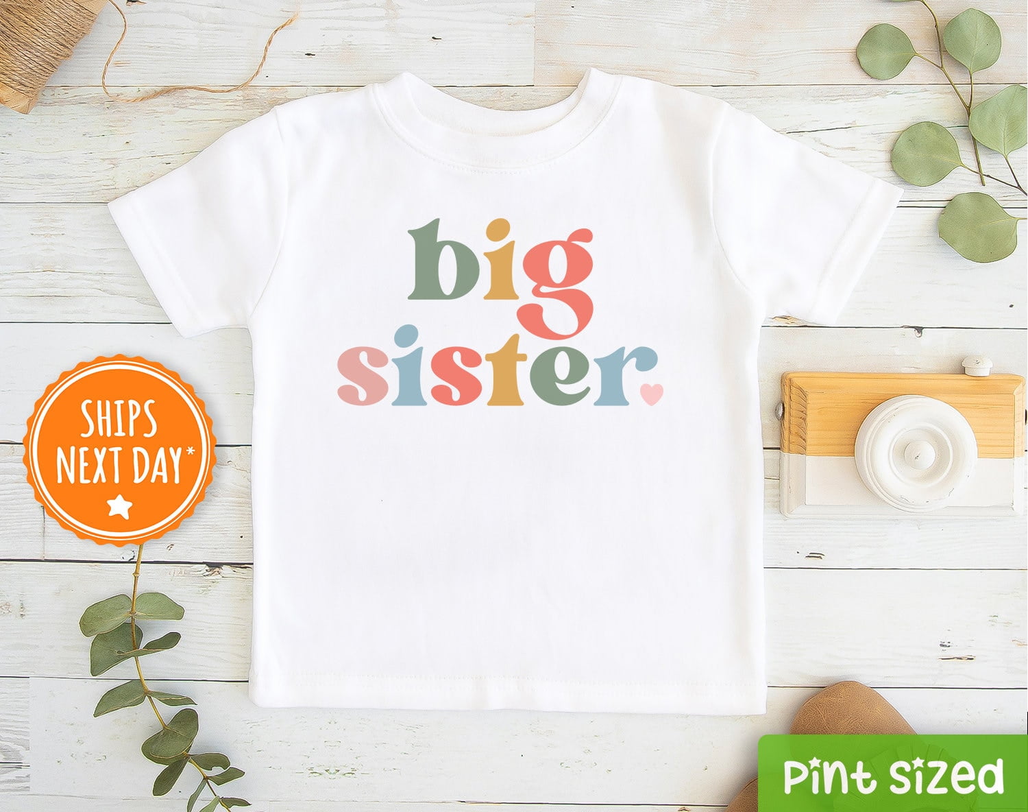 Big Sister Shirt, Retro Boho Big Sister Toddler Shirt, Big Sister Gift, Big Sister Announcement ...