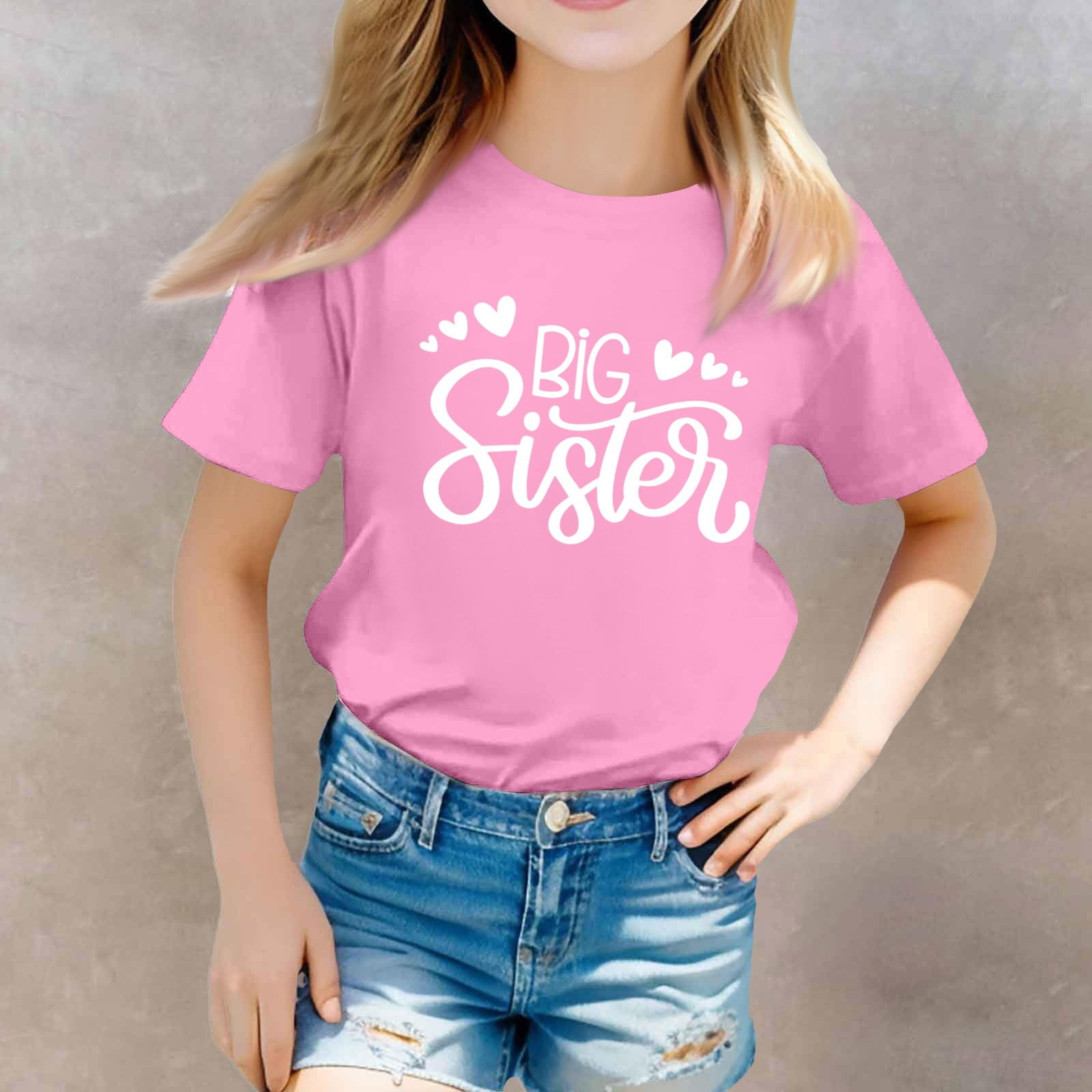 Big Sister Shirts for Girls Size 10-12 Preppy Round Big Sister Blouse ...