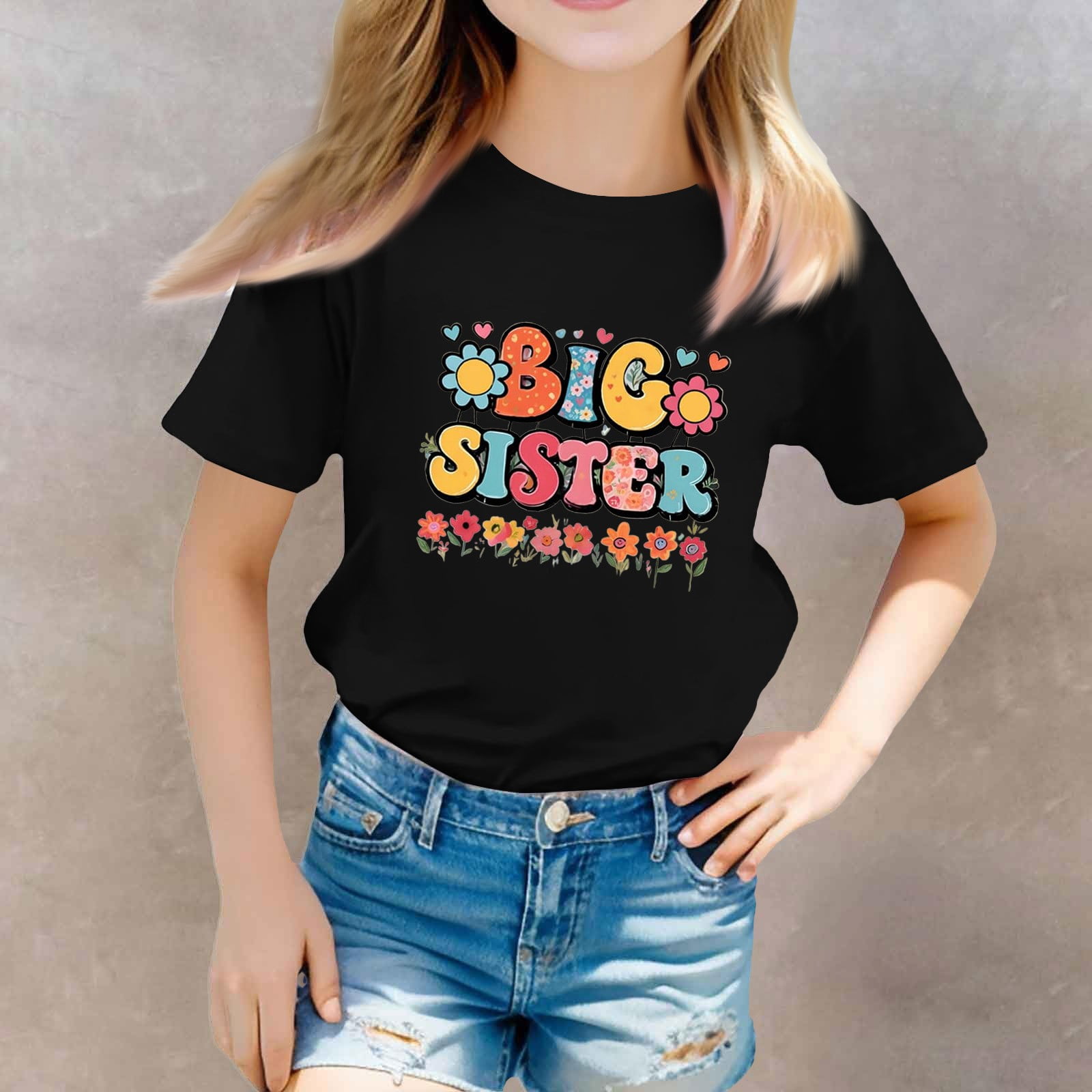 Big Sister Shirts for Girls for Toddler Girls Spring Preppy Big Sister ...