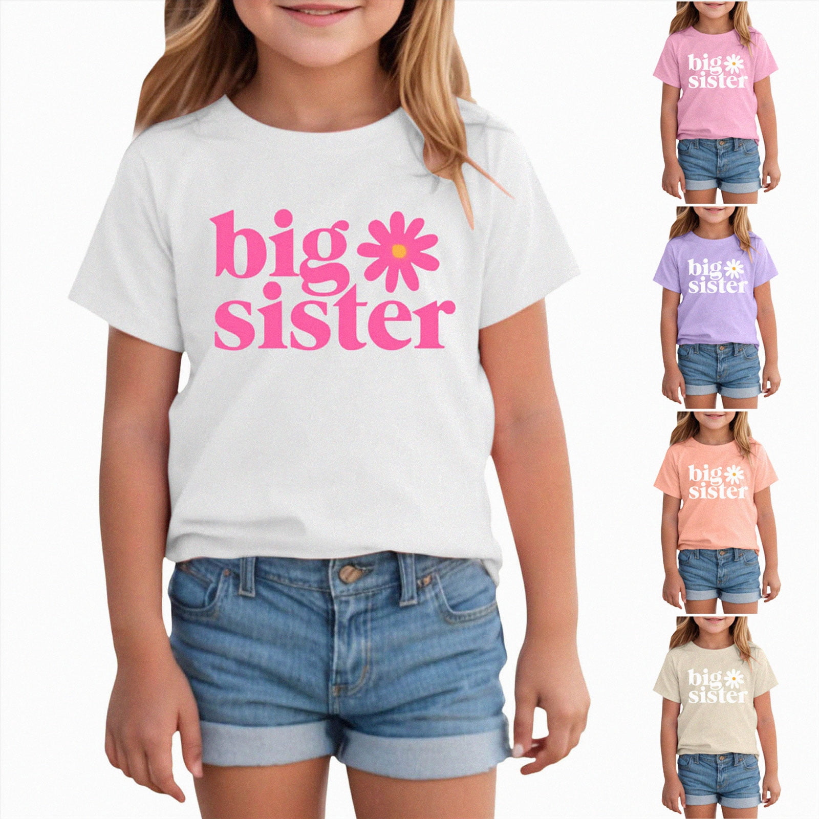 Big Sister Shirts Toddler Baby Girl Embroidered Promoted to Big Sis ...