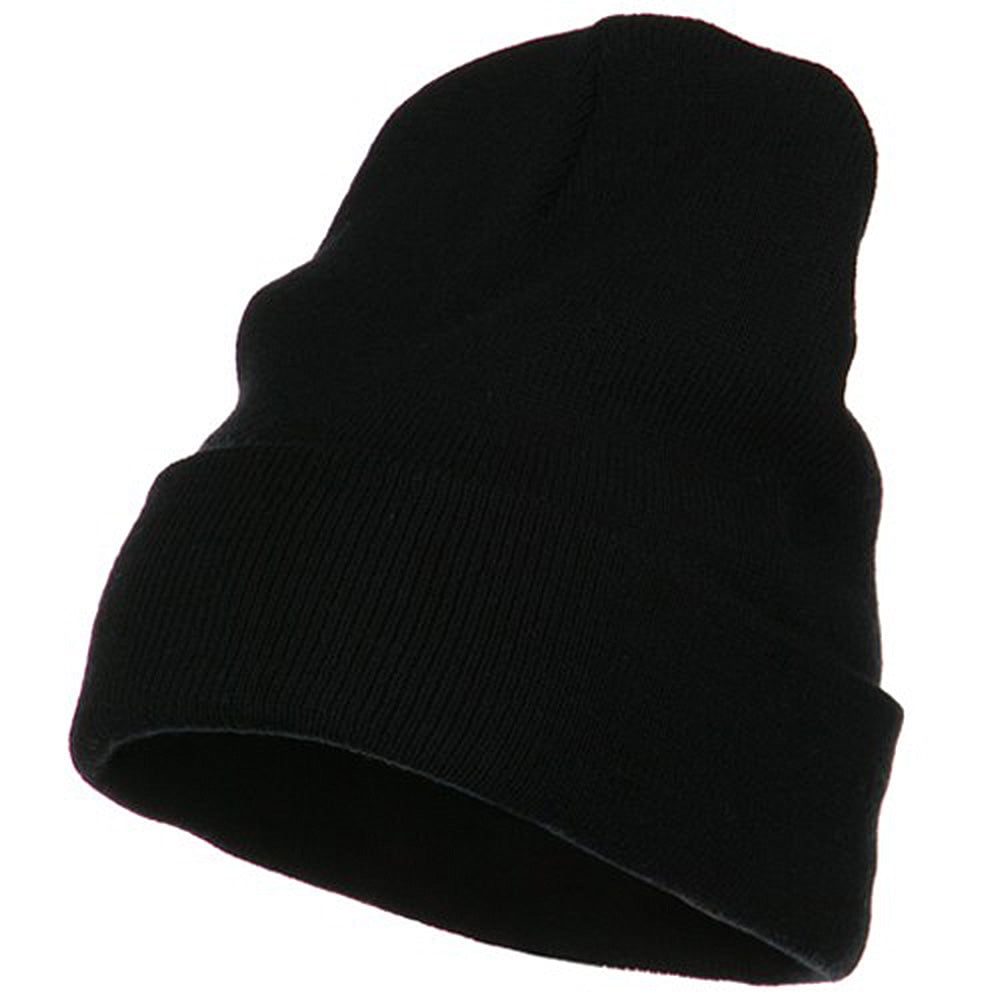 Big Size Acrylic Long Beanies - Black XL-3XL - Walmart.com