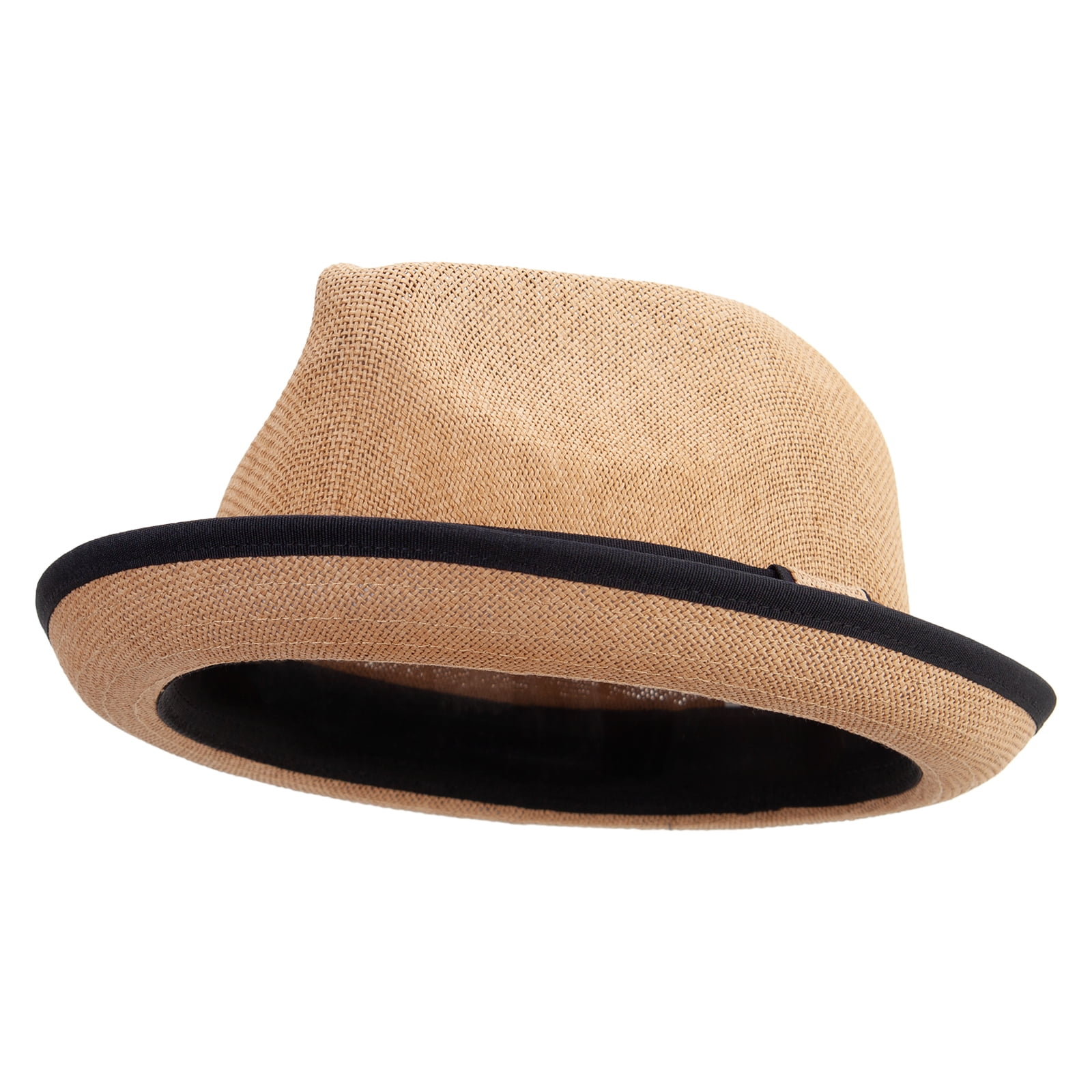 Big Size Blocked Upbrim Fedora - Tan XL-2XL - Walmart.com
