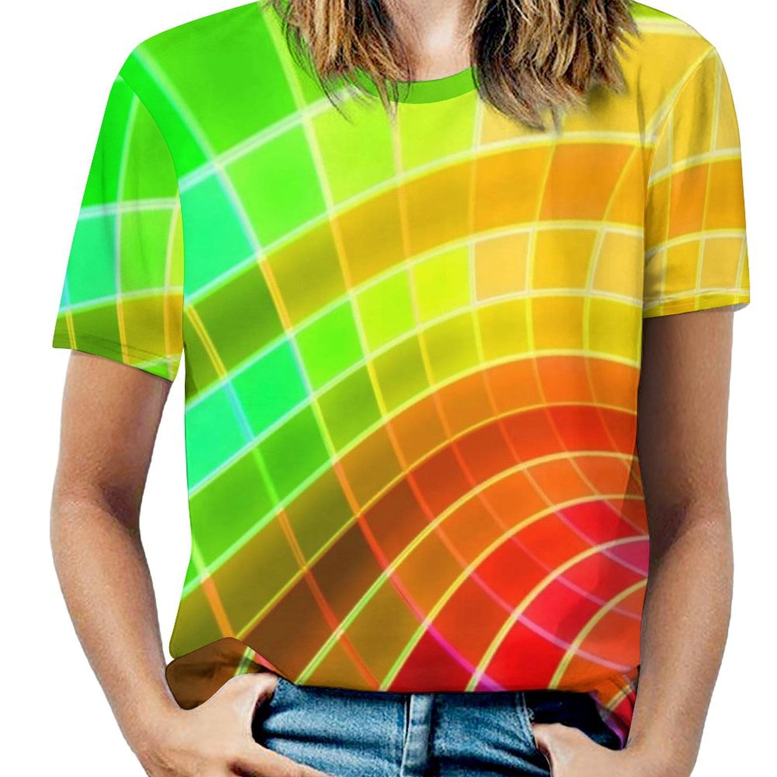 Big Size Broader Spectrum T-Shirts Outline Stars Casual T-Shirt Short ...