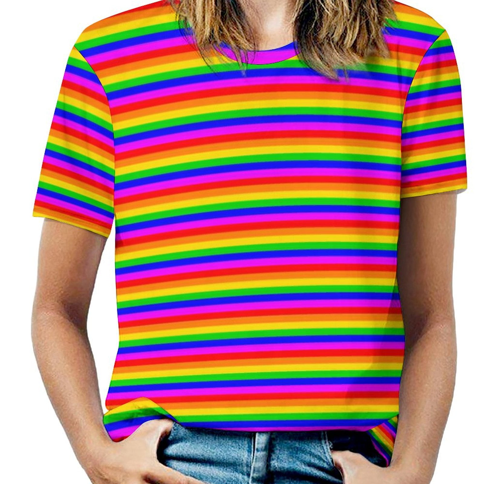 Big Size Broader Spectrum T-Shirts Outline Stars Casual T-Shirt Short ...