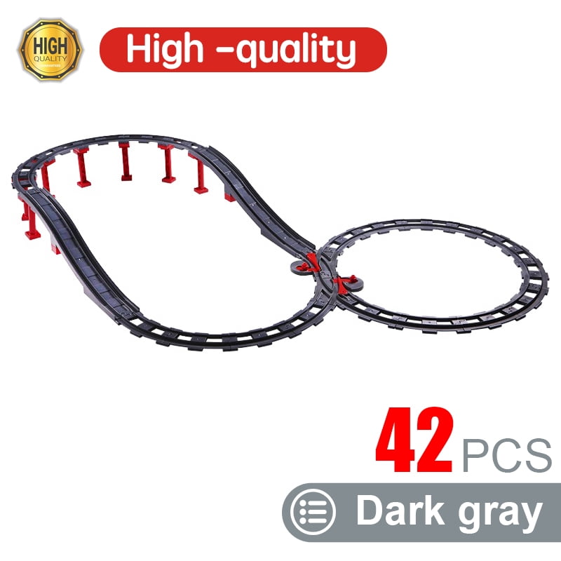 Big Size Building Block Train Tracks Traffic Straight Track Rail Bridge ...