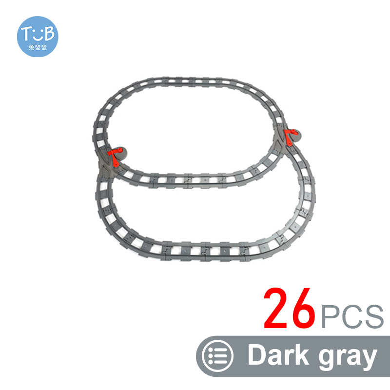 Big Size Building Block Train Tracks Traffic Straight Track Rail Bridge ...