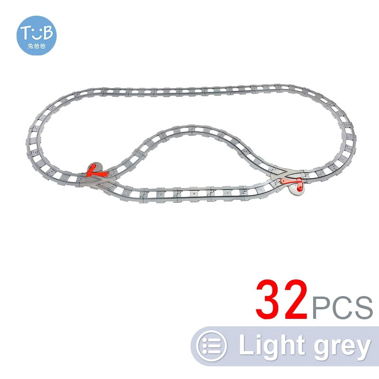 Big Size Building Block Train Tracks Traffic Straight Track Rail Bridge ...