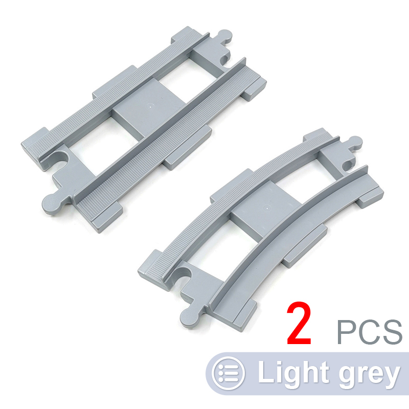 Big Size Building Block Train Tracks Traffic Straight Track Rail Bridge ...