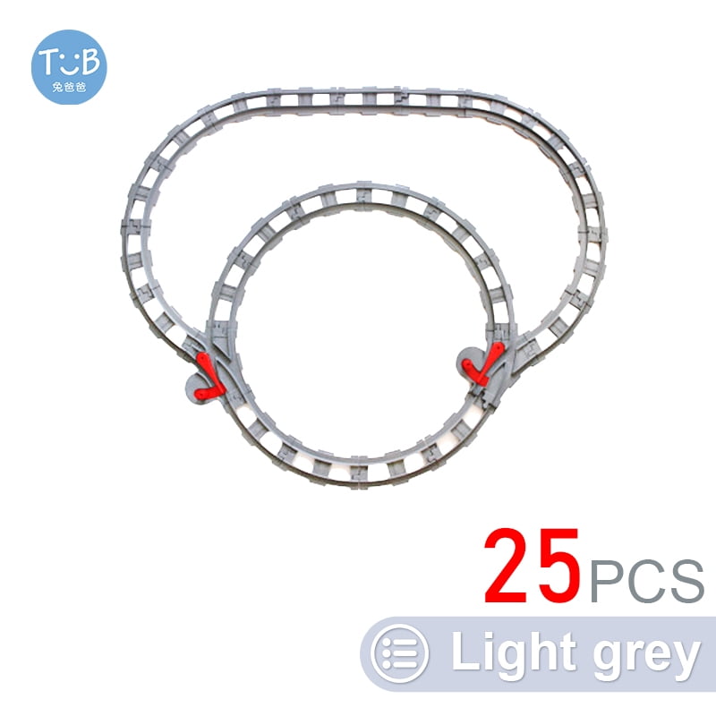 Big Size Building Block Train Tracks Traffic Straight Track Rail Bridge ...