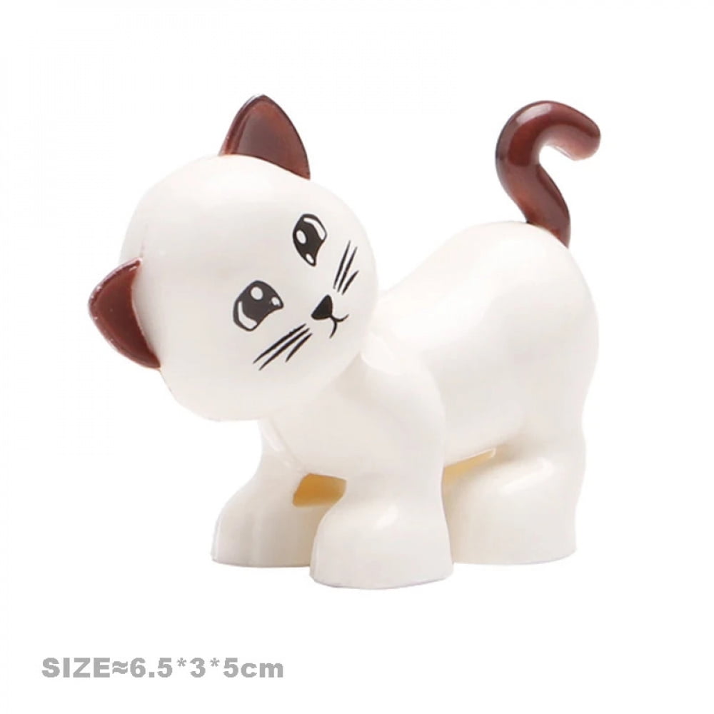 Big Size Building Blocks Cat Dog Pig Rabbit Model Accessories ...