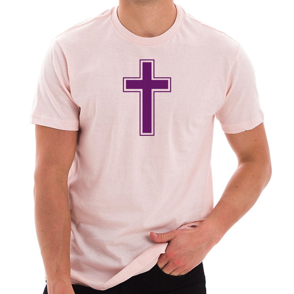 Big Size Cross Symbol Graphic Design Unisex Short Sleeve Cotton Jersey ...