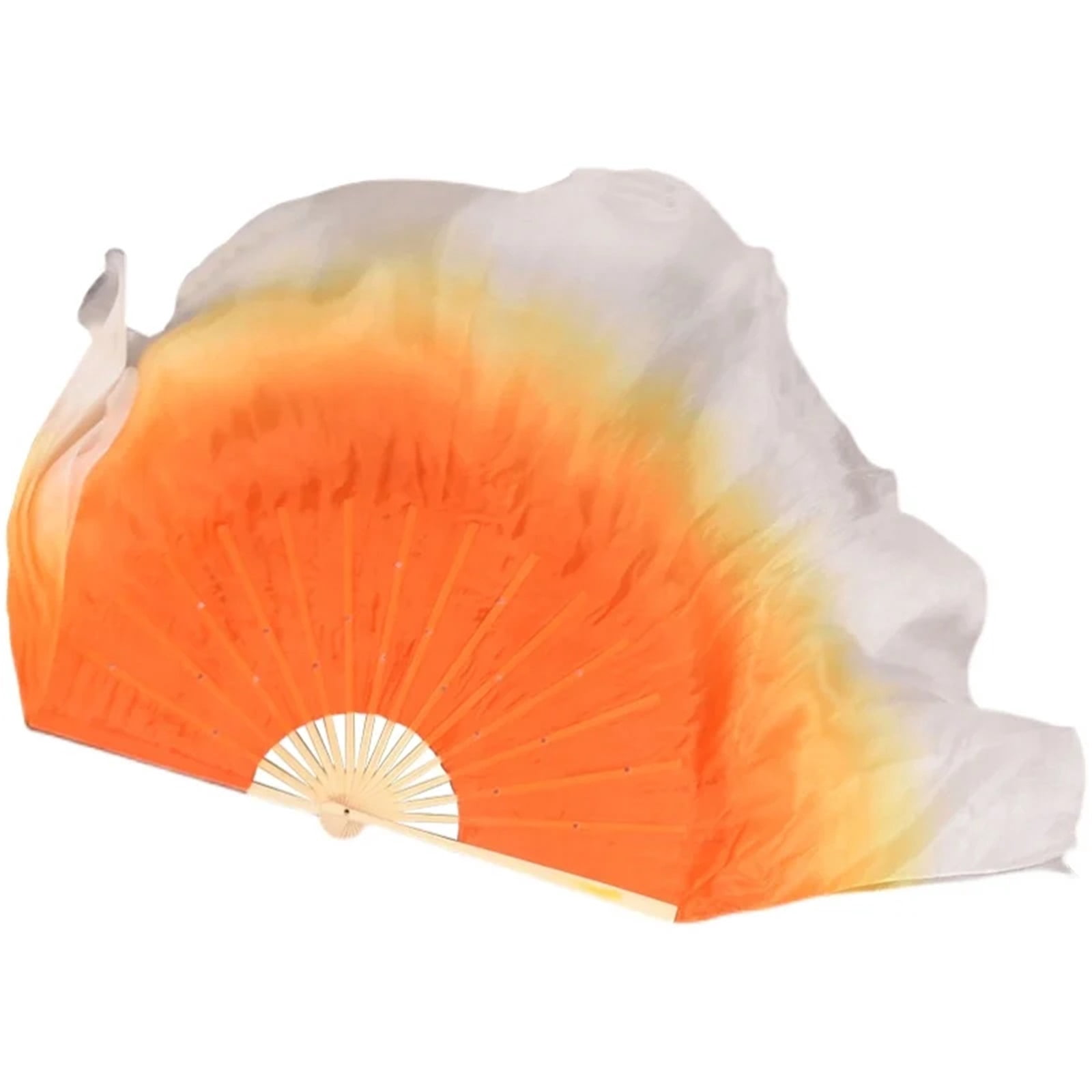 Big Size Dance Fan Real Silk 86cm Gradient Folding Veil Hand Paint ...