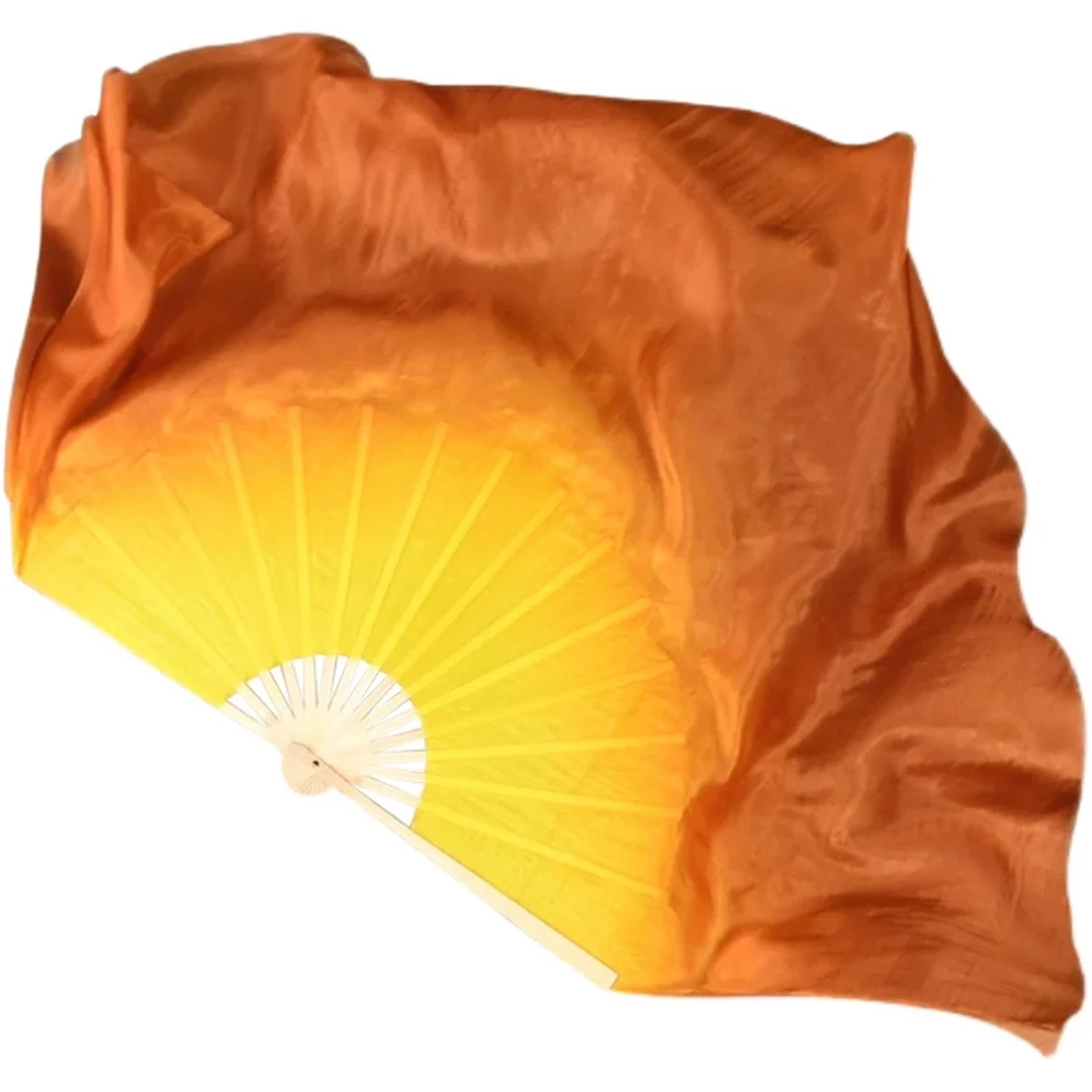 Big Size Dance Fan Real Silk 86cm Gradient Folding Veil Hand Paint ...