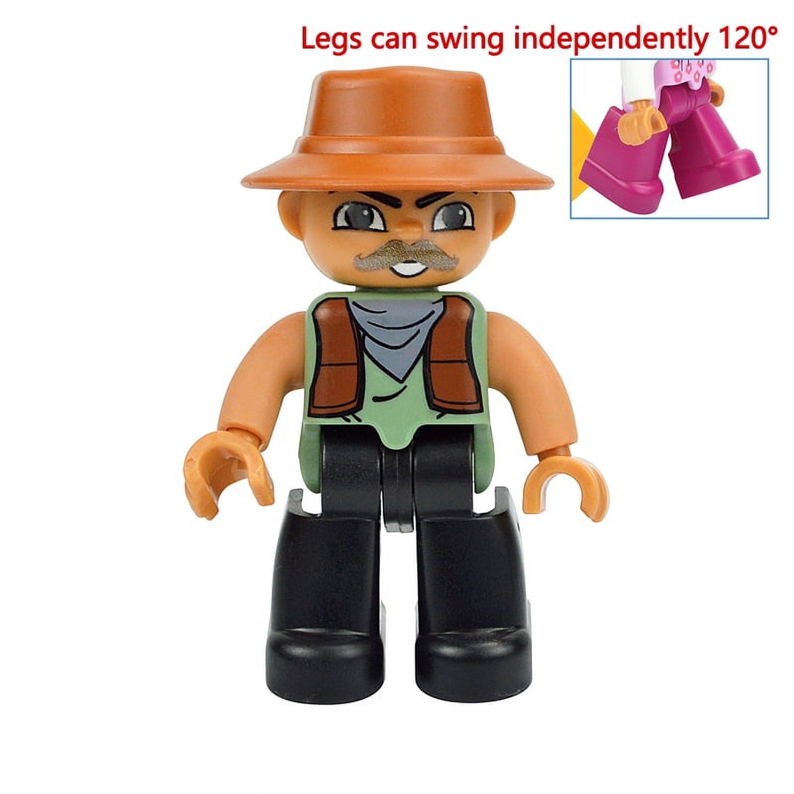 Big Size Figures Building Block Doll Family Farmer Pirate Worker Doctor ...