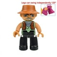 Big Size Figures Building Block Doll Family Farmer Pirate Worker Doctor ...