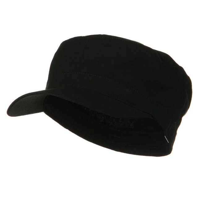 Big Size Fitted Cotton Ripstop Military Army Cap - Black 8 - Walmart.com