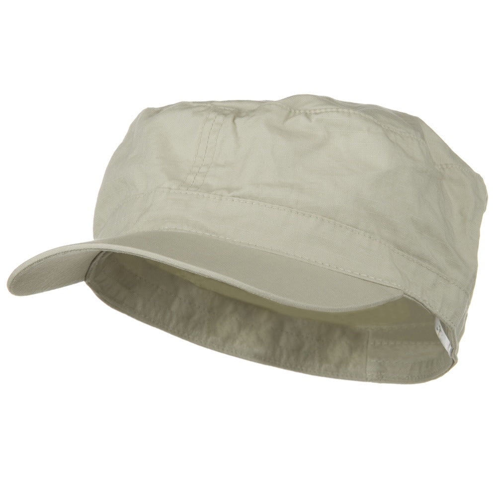 Big Size Fitted Cotton Ripstop Military Army Cap - Stone 8-1-4 ...