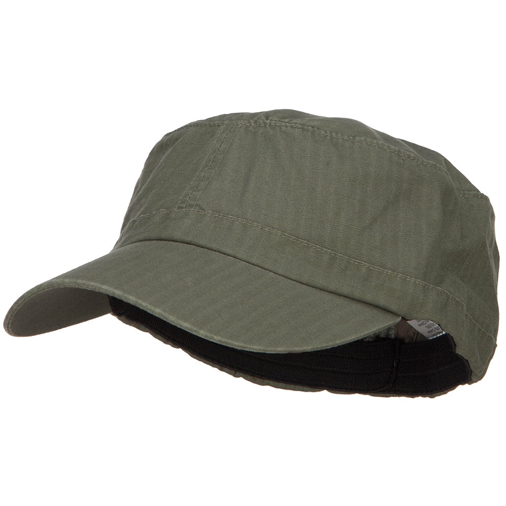 Big Size Fitted Ripstop Cotton Military Army Cap - Olive XL-2XL ...