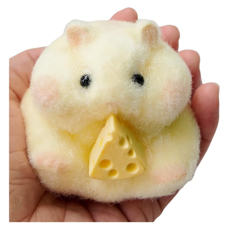 Big Size Handmade Taba Squishy Hamster with Cheese, Cute Soft Hamster ...