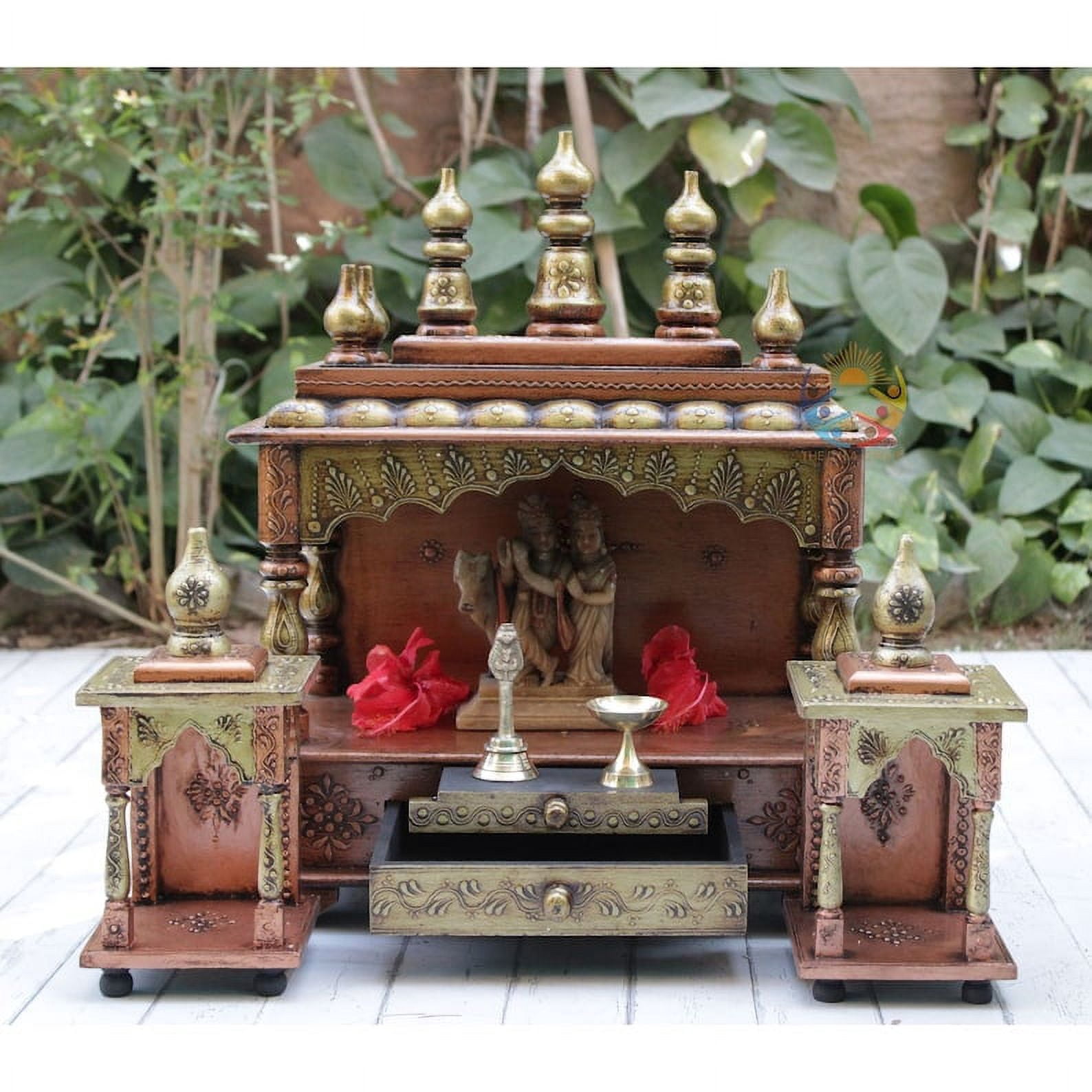 Big Wooden Pooja Mandir Designs For Home - Homemade Ftempo