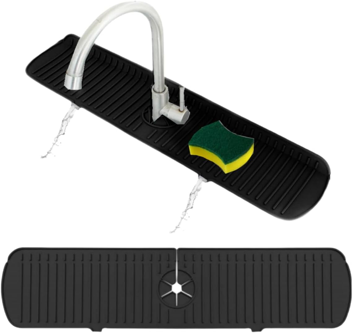Big Size Kitchen Sink Splash Guard, 24in Faucet Mat Splash Catcher ...