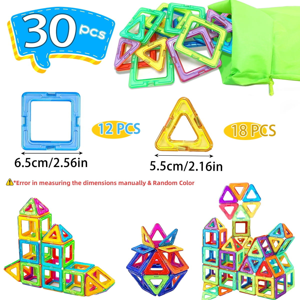 Big Size Magnetic Building Blocks - 3D STEM Educational Constructor Set ...