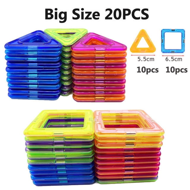 Big Size Magnetic Designer Construction Set Model & Building Toy Plastic Magnetic Blocks ...