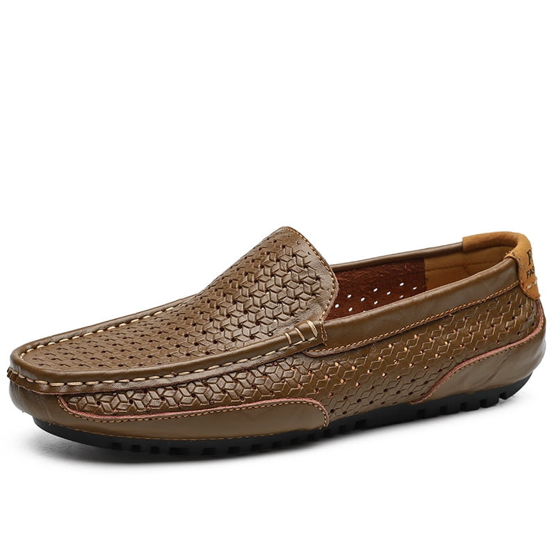 Big Size Men's Casual Loafers Slip On Leather Shoes Comfortable ...