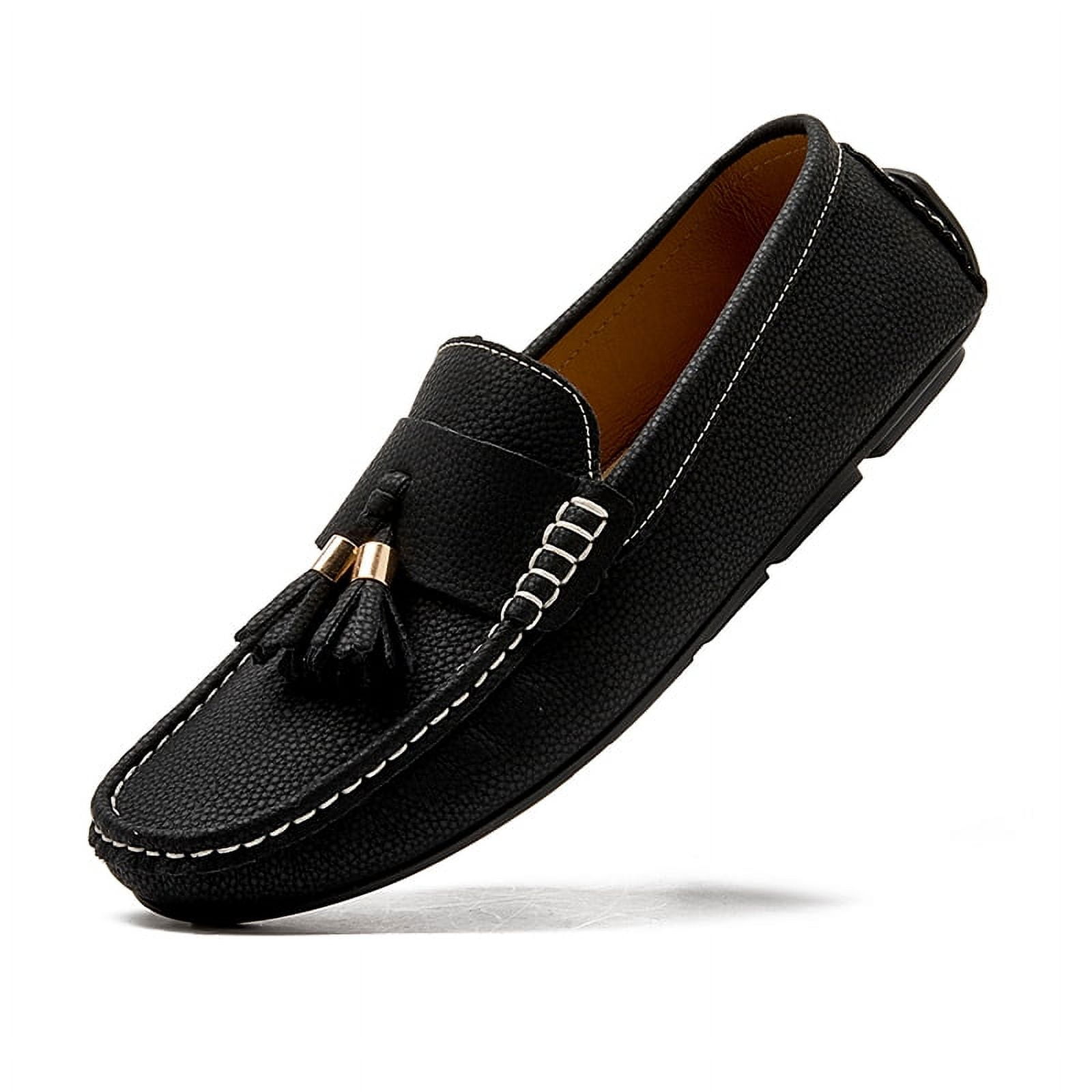 Big Size Men's Casual Loafers Slip On Leather Shoes Lightweight Driving ...