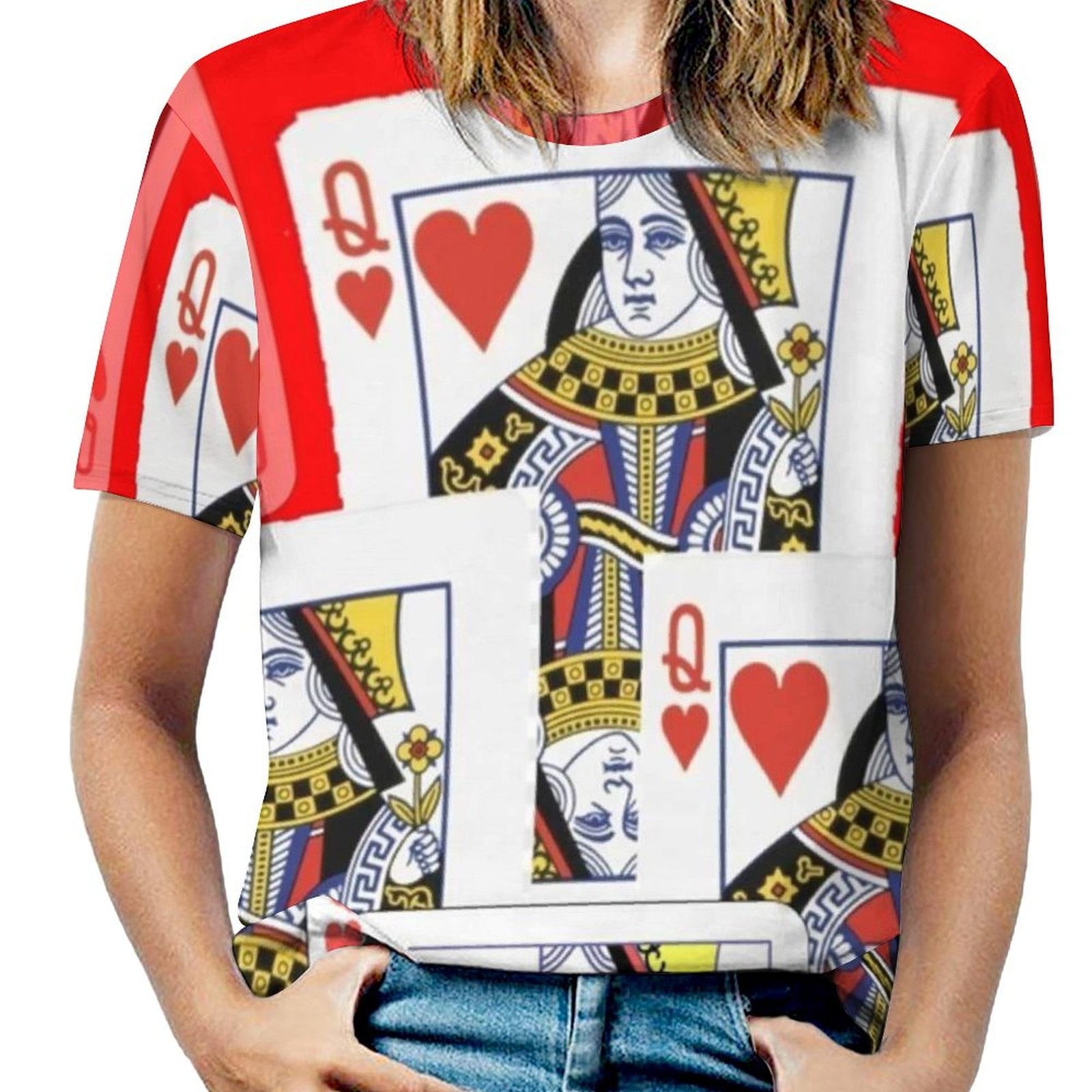 Big Size Playing Poker Card T Shirts Hearts Diamonds Clubs Spades ...