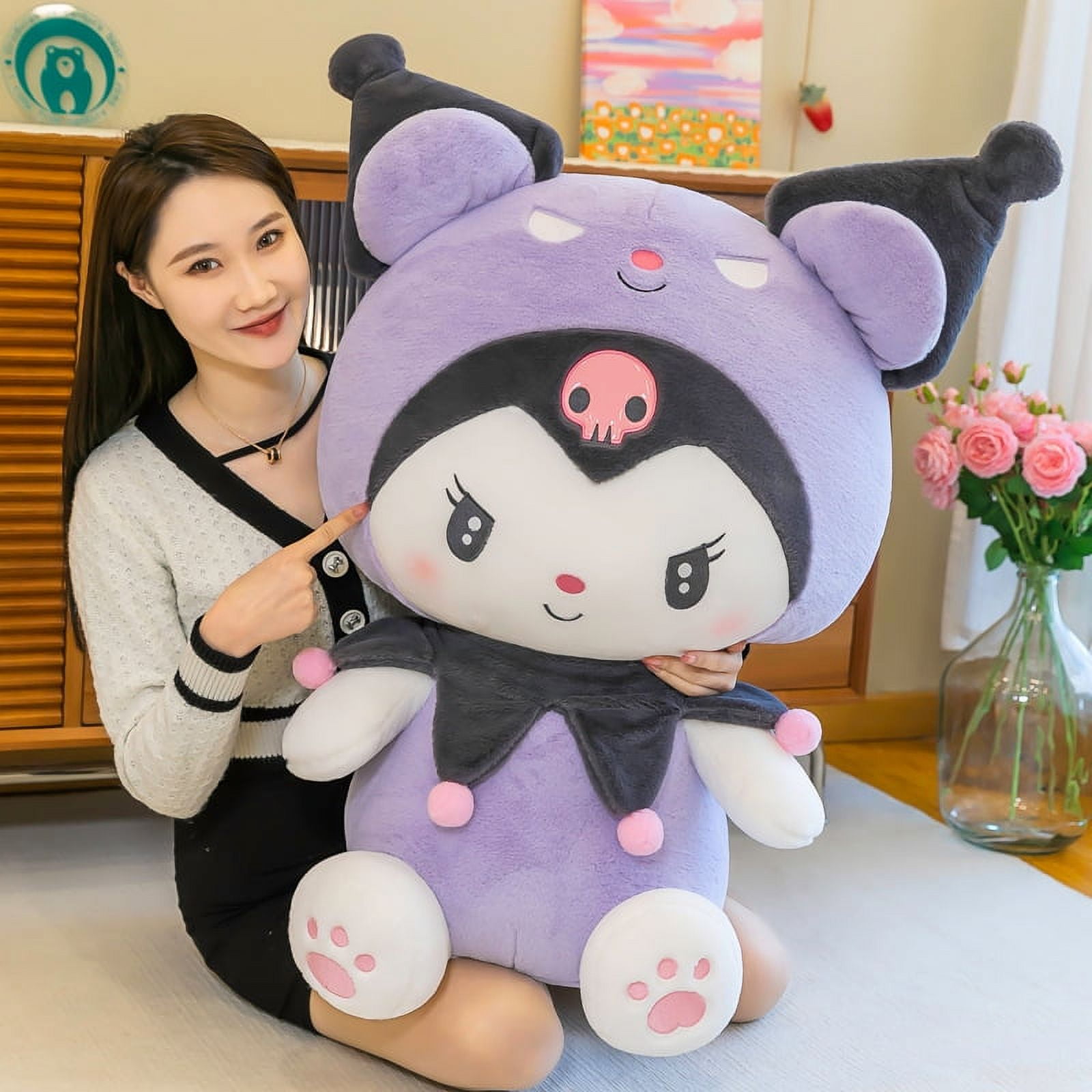Big Size Sanrio Kuromi Plush Toys Kawaii Stuffed Kuromi Plush Doll ...