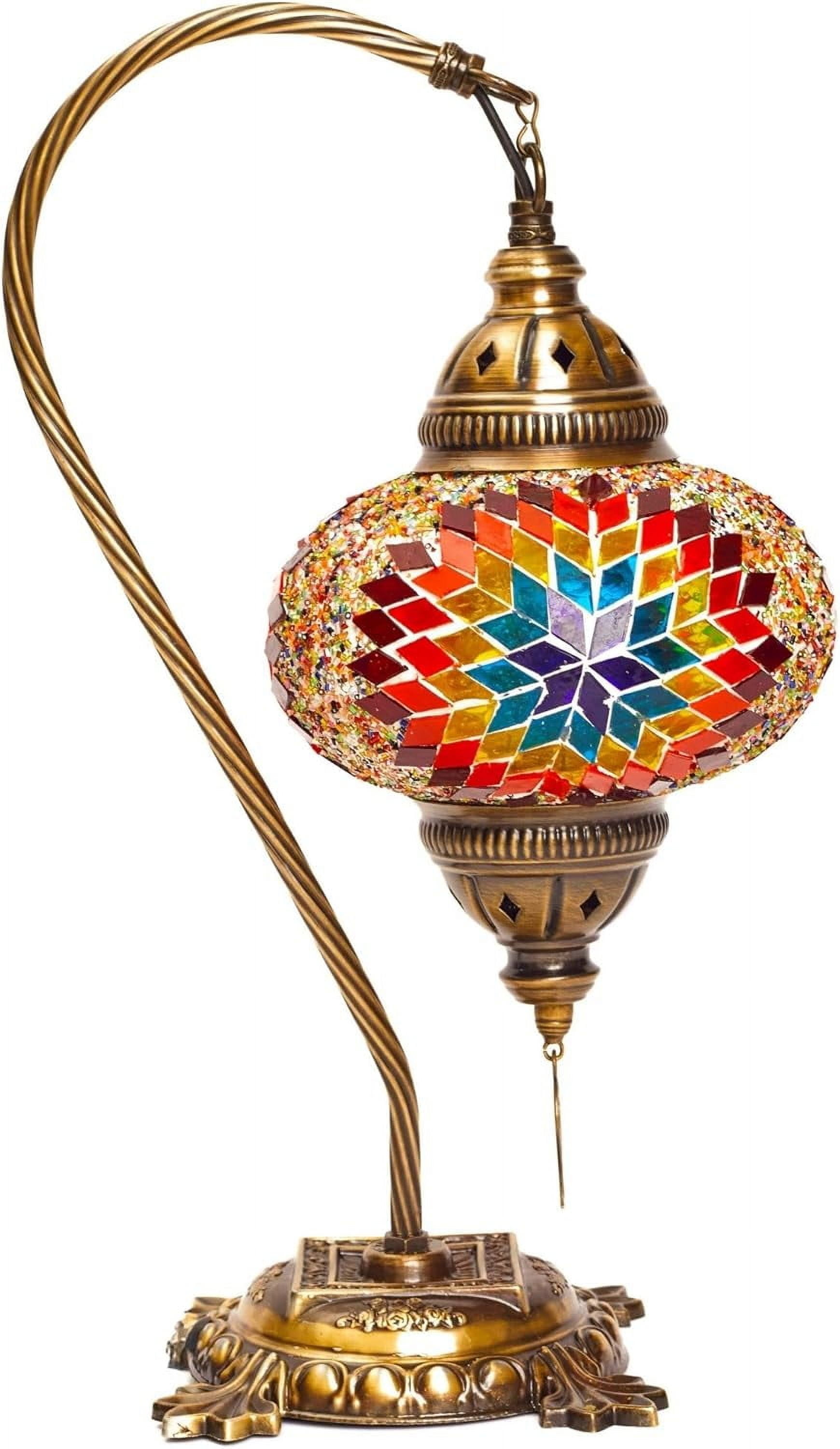Big Size Shade Turkish Mosaic Table Lamp - Handcrafted Moroccan Lamp ...
