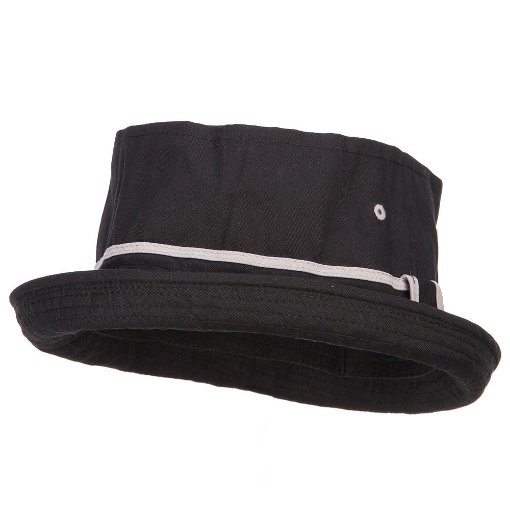 Big Size Striped Hat Band Fisherman Bucket Hat - Black Grey XL-2XL ...