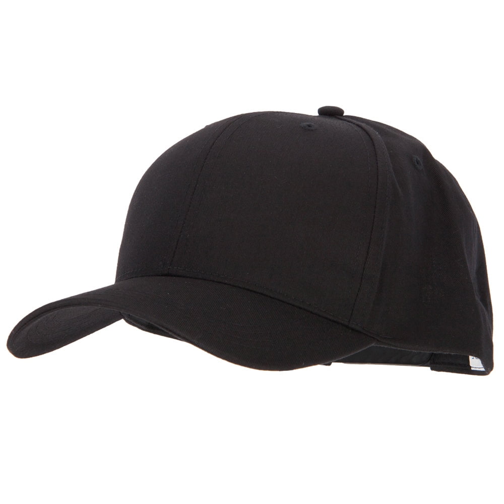 Big Size Structured Solid Poly Cotton Twill High Profile Pro Style Cap ...