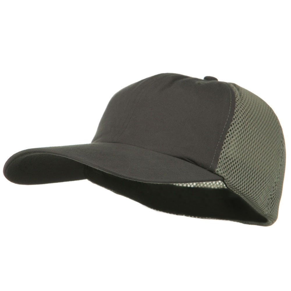 Big Size Summer Twill Mesh Flexible Fitted Cap - Charcoal Grey XL-2XL ...
