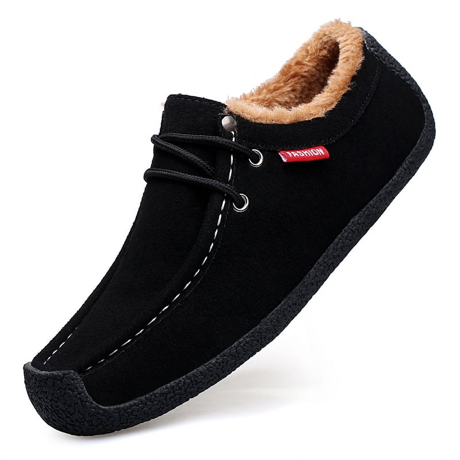Big Size Winter Men's Casual Loafers Slip On Outdoor Fuzzy Furry ...
