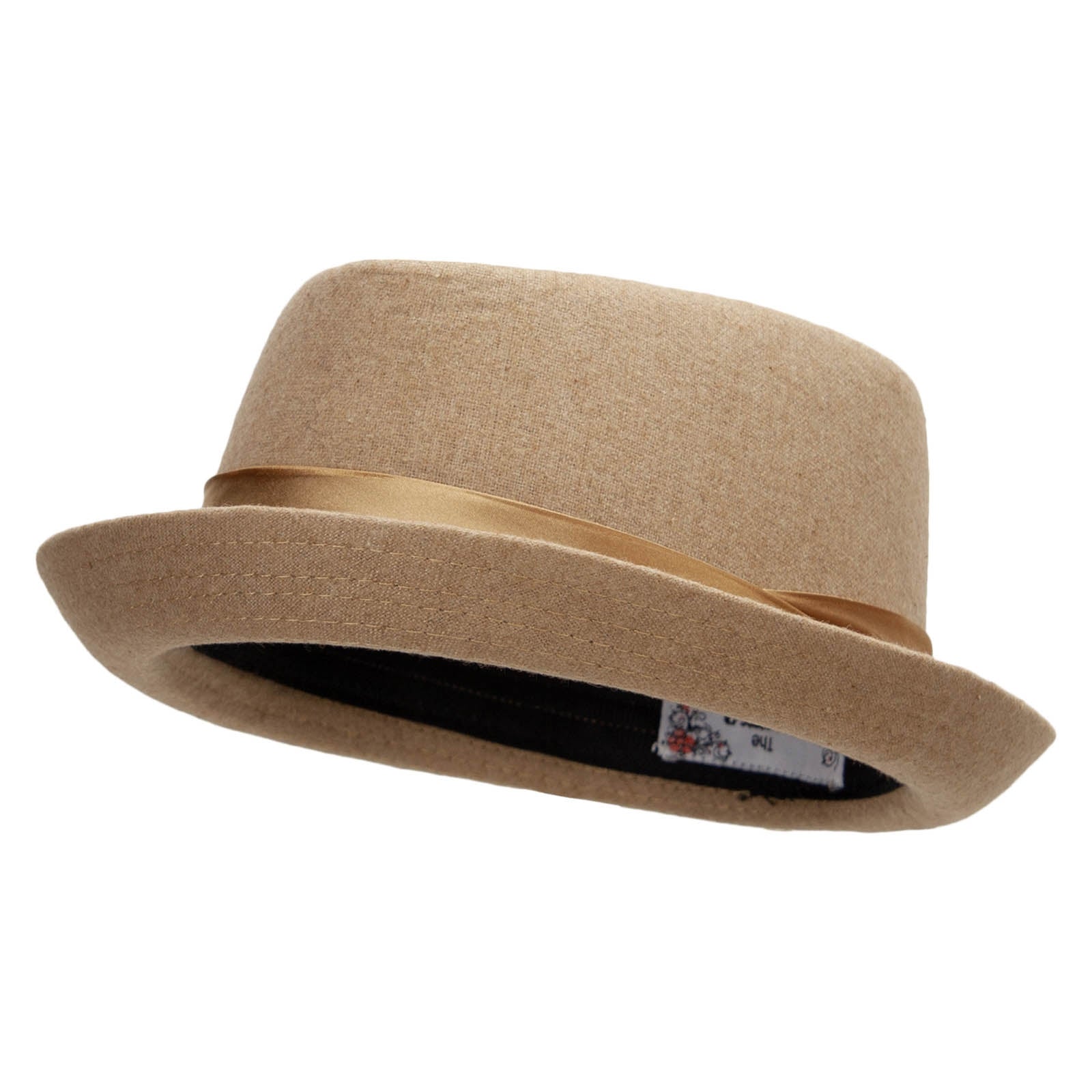 Big Size Wool Upbrim Pork Pie Fedora - Camel 2XL-3XL - Walmart.com