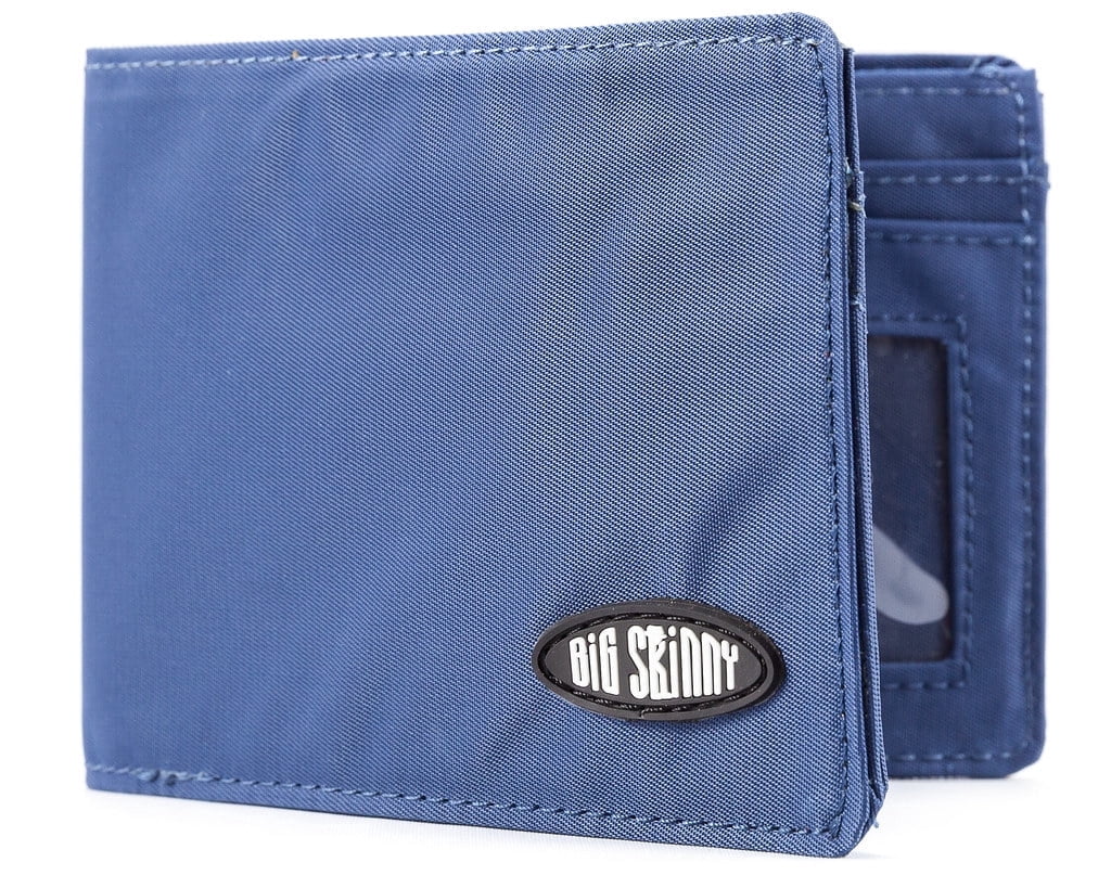 Big Skinny Men's L-Shape Slim Wallet, Holds Up to 30 Cards, Navy ...