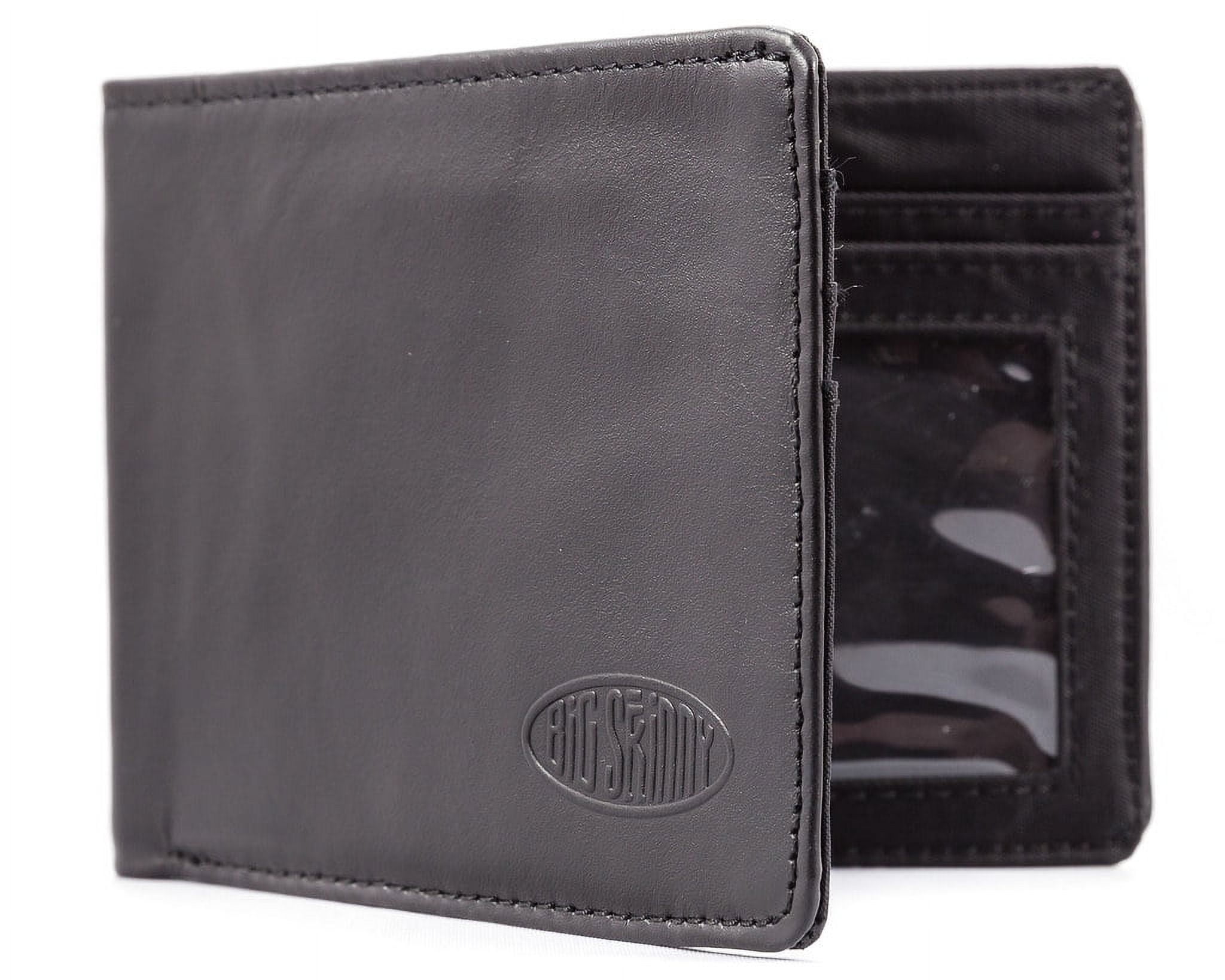 Big Skinny Thin Leather Multi Bi-fold Wallet - Walmart.com