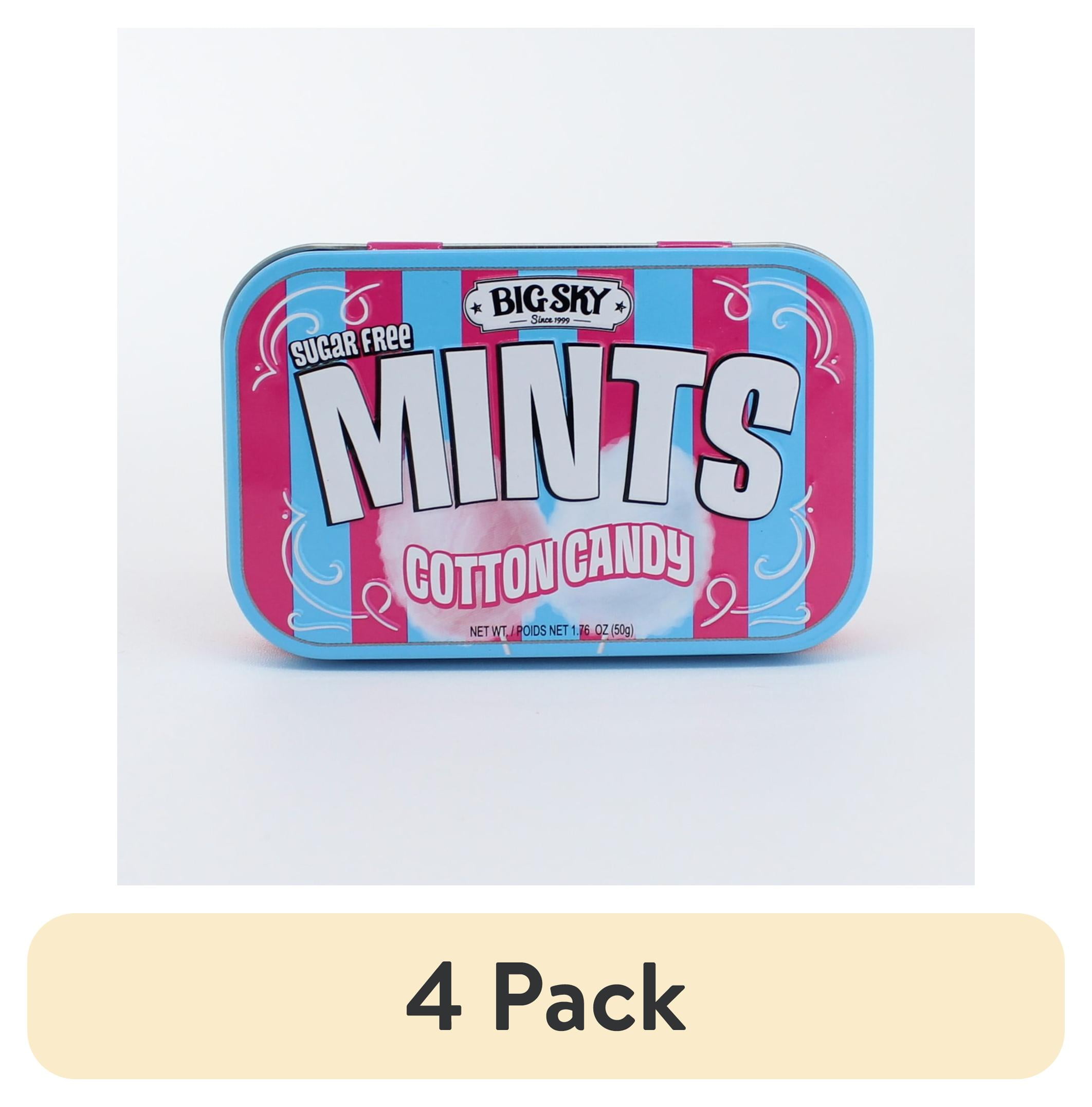 (4 pack) Big Sky Cotton Candy Mints Sugar Free, Vanilla Flavored ...