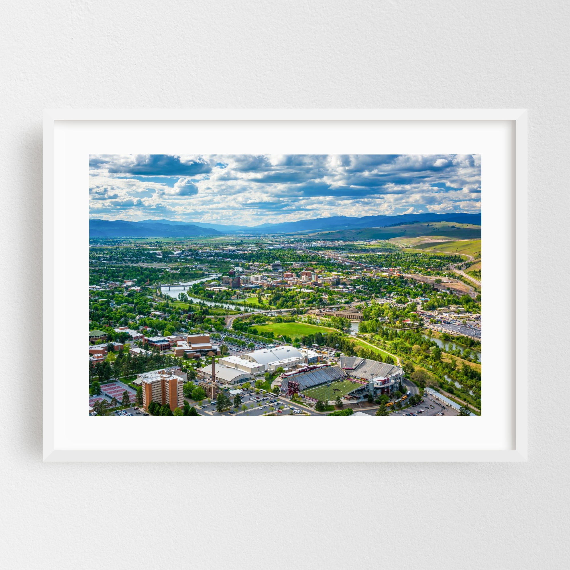 Big Sky - Missoula Montana Photography White Framed Wall Art Print 8 x ...