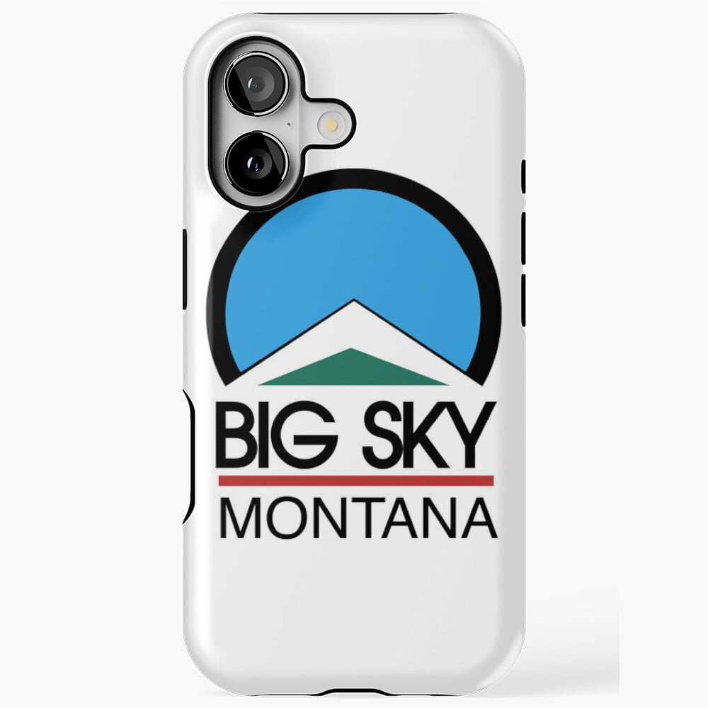 Big Sky Resort Montana Snowy Mountain Scene iPhone Case 17 to 11 Pro ...