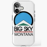 Big Sky Resort Montana Snowy Mountain Scene iPhone Case 17 to 11 Pro ...