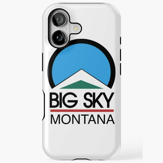 Big Sky Resort Montana Snowy Mountain Scene iPhone Case 17 to 11 Pro ...