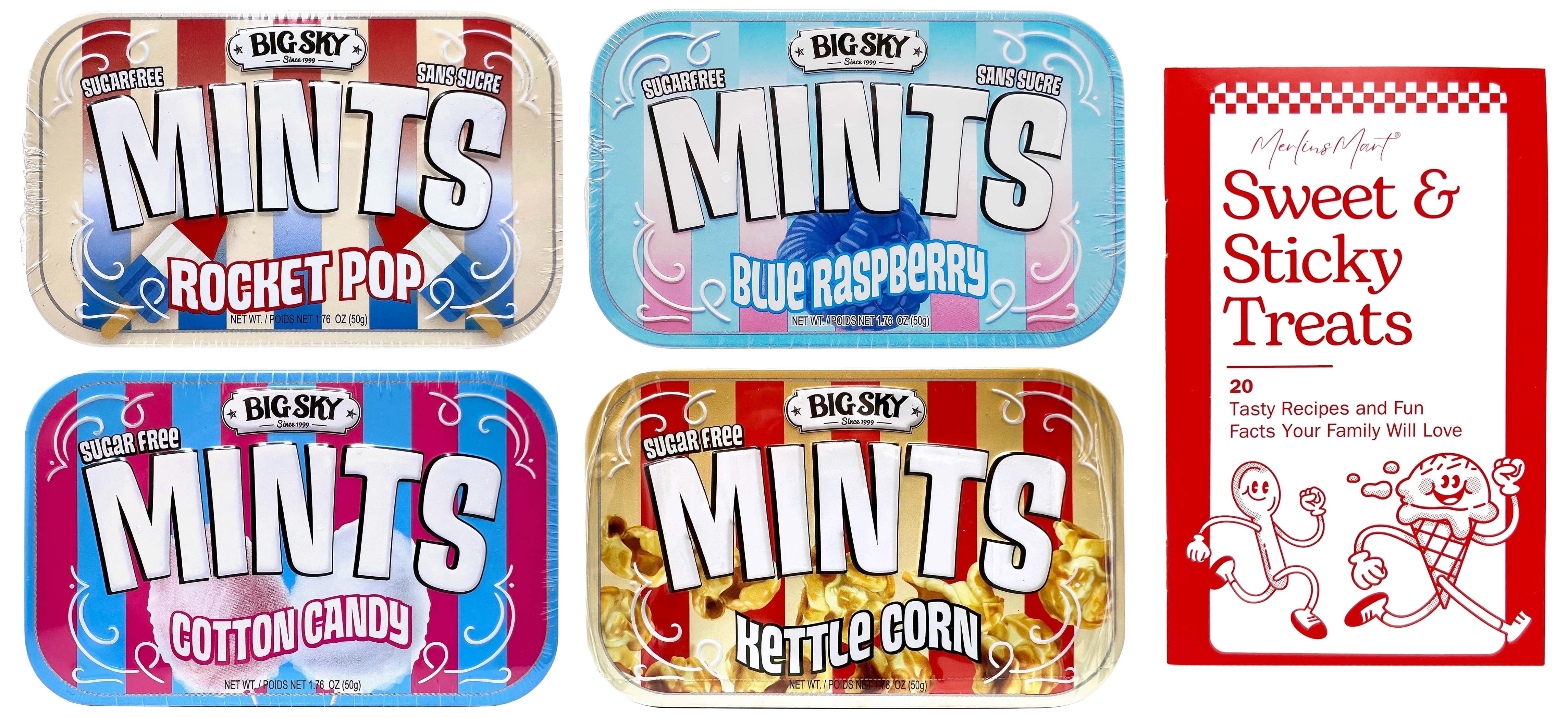 Sugar-Free Mints - 4 Flavors - 1 Each: Rocket Pop, Blue Raspberry ...