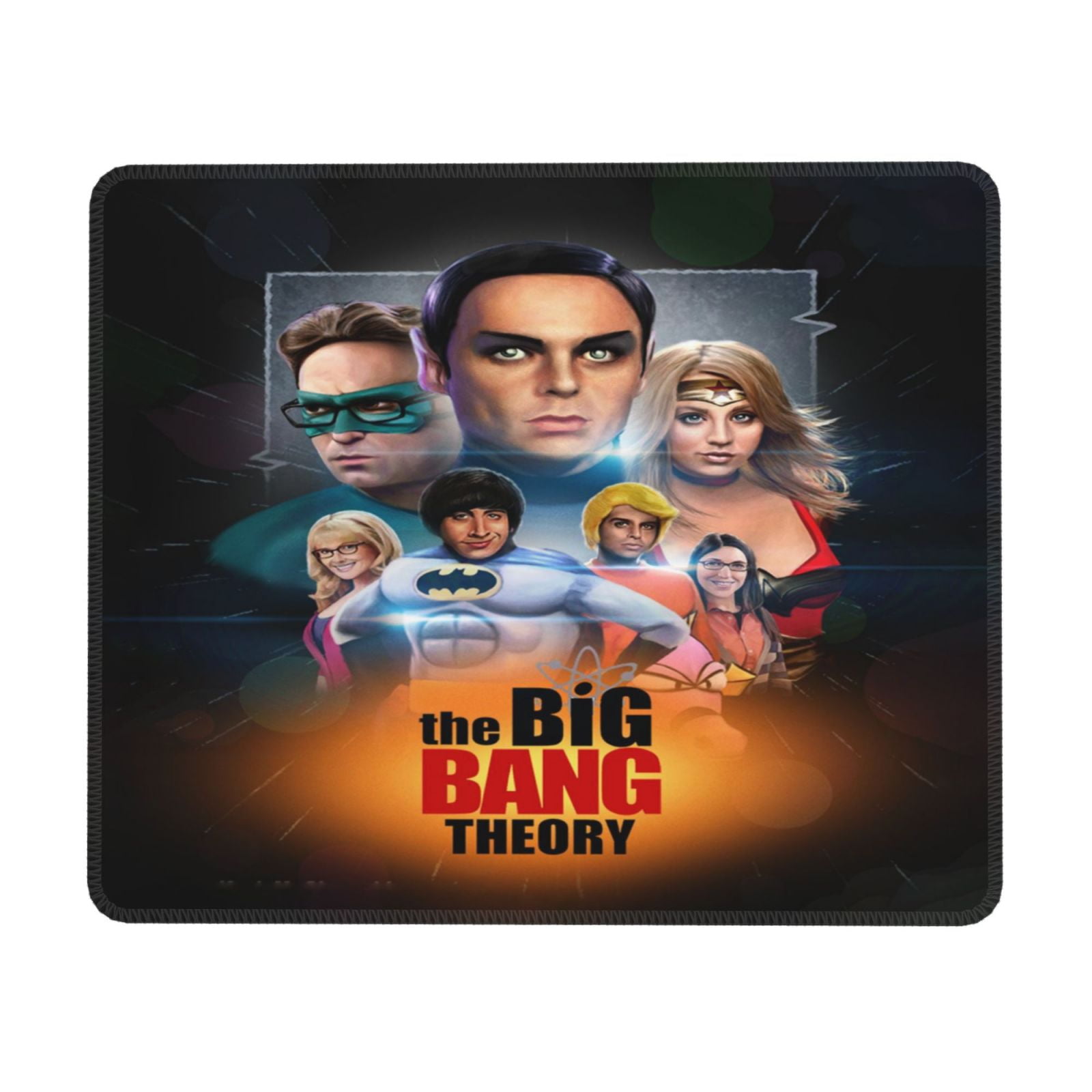 Big Small B-Ang The-0r Mouse Pad Square Stitched Edges Non-Slip Rubber ...